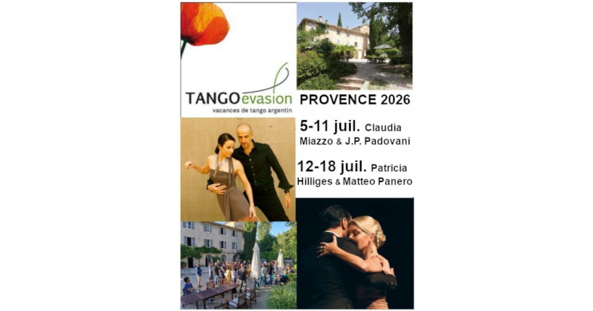 Argentine tango in Moustiers Ste Marie: vacances tangoevasion juillet 2026